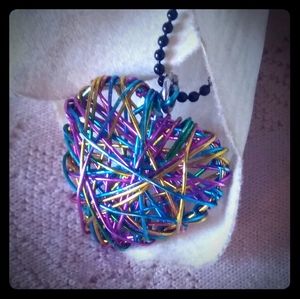Vintage | Jewelry | Vintage Twisted Wire Puff Heart Pendant Necklace ...